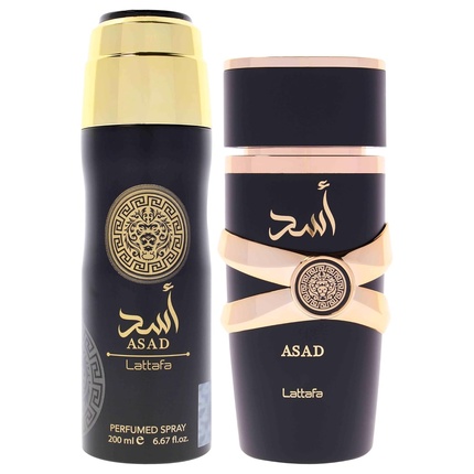 Wholesale Lattafa Asad Gift Set with 100ml EDP and 200ml Perfumed Spray ...
